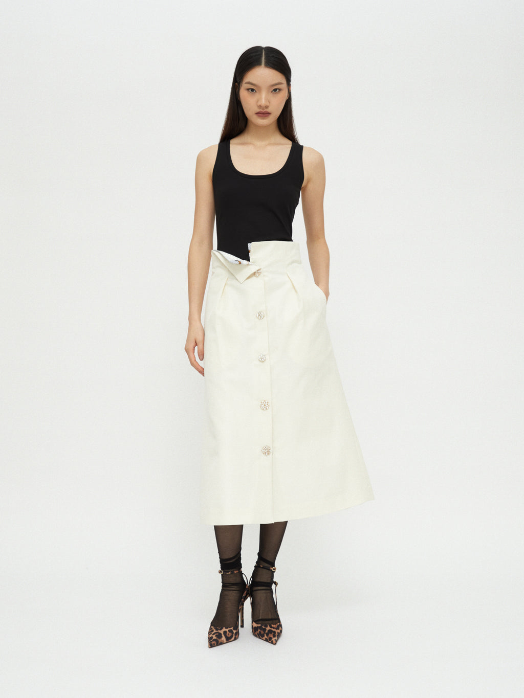 Shauna Skirt in Ivory – Khoon Hooi
